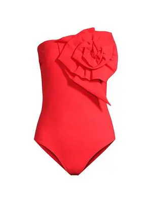 Chiara Boni La Petite Robe Cotefta Strapless One-piece Swimsuit Corallo