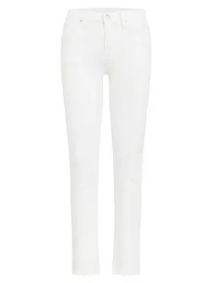 Hudson Jeans Women's Nico Mid-Rise Stretch Straight Ankle Jeans - White  - White