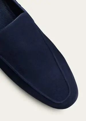 John Lobb Tyne Suede Loafers - Deep Navy