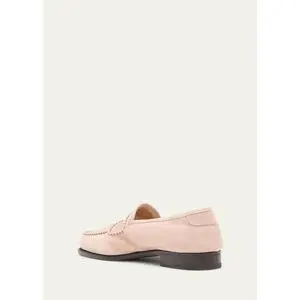 John Lobb Bath Suede Penny Loafers - Ltpink