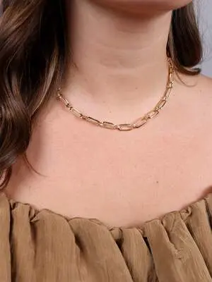 Lizzie Mandler Xl Knife Edge Flat Yellow Necklace