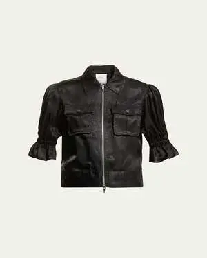 Cinq À Sept Holly Sateen Jacket - Black