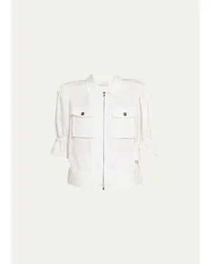 Cinq À Sept Holly Sateen Jacket - Ivory