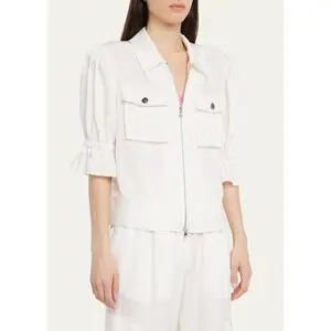 Cinq À Sept Holly Sateen Jacket - Ivory