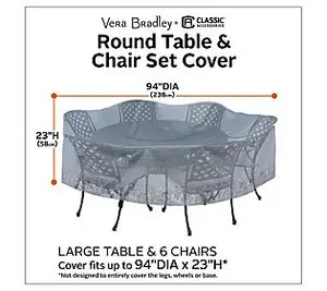 VERA BRADLEY Round Table And Chair Set Cover