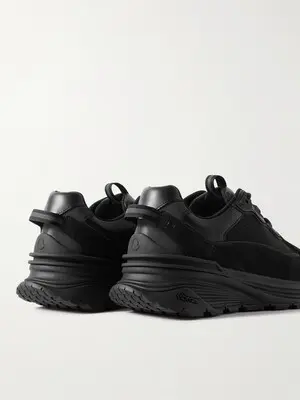 Moncler Lite Runner Suede, Leather And Mesh Sneakers