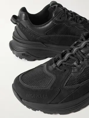 Moncler Lite Runner Suede, Leather And Mesh Sneakers