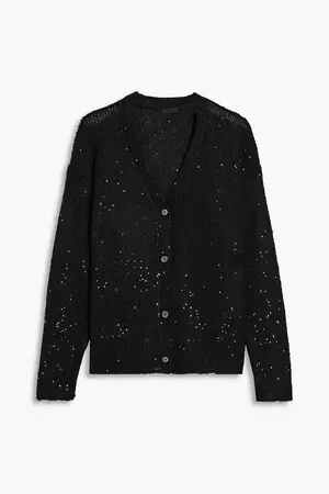 ATM Anthony Thomas Melillo Sequin Embellished Knitted Cardigan