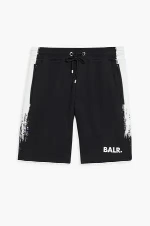 BALR. Coated Cotton Drawstring Shorts With Printed Detail
