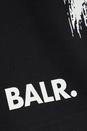 BALR. Coated Cotton Drawstring Shorts With Printed Detail