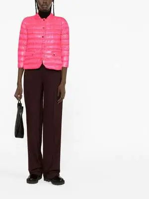 Herno Crop-sleeve Quilted Jacket - Pink