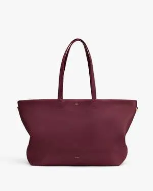 Cuyana Leather Zipper Tote Bag - Cherry