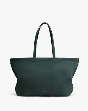 Cuyana Leather Zipper Tote Bag - Forest