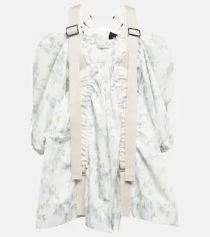 Simone Rocha Puff-sleeve Minidress - Multicoloured