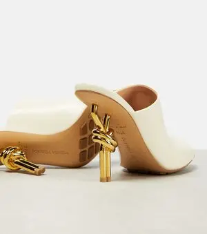 Bottega Veneta Knot Leather Mules - White