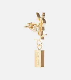 Saint Laurent Single Rhinestone-embellished Earring - Gold
