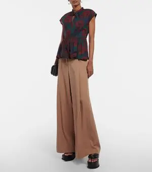 Dries Van Noten Floral Peplum Top