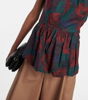 Dries Van Noten Floral Peplum Top