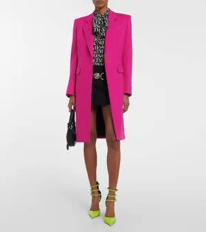 Versace Pin-point Embellished Leather Pumps
