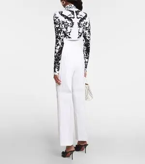 Alaïa Calligraphy Jacquard Crop Top