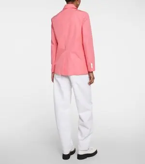 Plan C Single-breasted Cotton Blazer - Pink