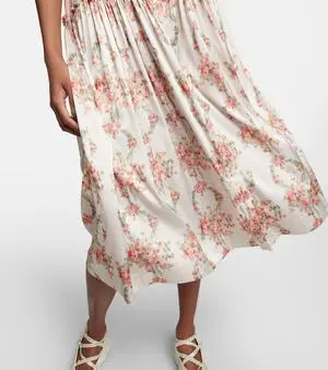 Simone Rocha Patchwork Floral Midi Dress