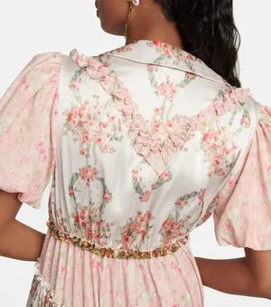 Simone Rocha Patchwork Floral Midi Dress