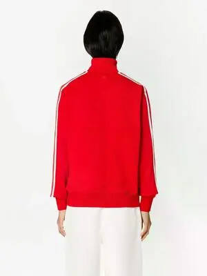 Ami Striped Short-zip Pullover Sweatshirt