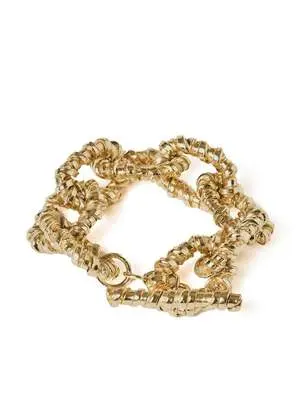 PAOLA SIGHINOLFI Jumbo Hammered Classico Bastille Link Bracelet - Gold