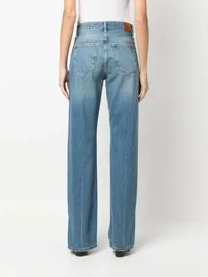 ANINE BING Ankle-slit Straight-leg Jeans