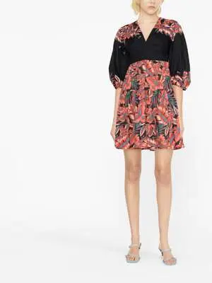 Pinko Floral-print Cotton Minidress