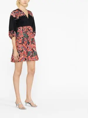 Pinko Floral-print Cotton Minidress