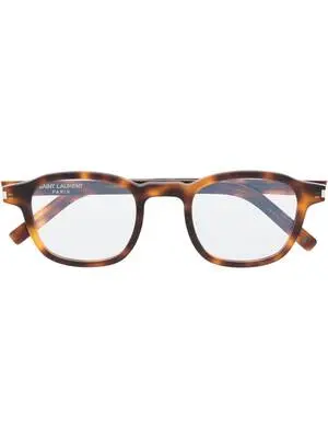 Saint Laurent Tortoiseshell Square-frame Eyeglasses