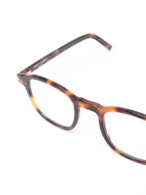 Saint Laurent Tortoiseshell Square-frame Eyeglasses