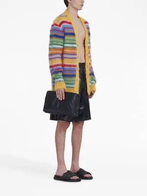 Marni Striped Mohair Blend Cardigan