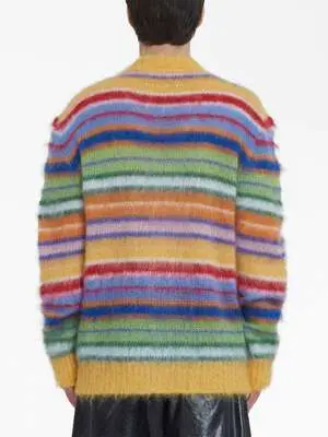 Marni Striped Mohair Blend Cardigan