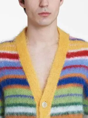 Marni Striped Mohair Blend Cardigan