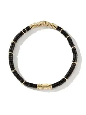 John Hardy 14kt Yellow Gold Onyx Bracelet - Black