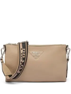 Prada Flou Logo-plaque Shoulder Bag