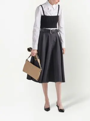 Prada Flou Logo-plaque Shoulder Bag
