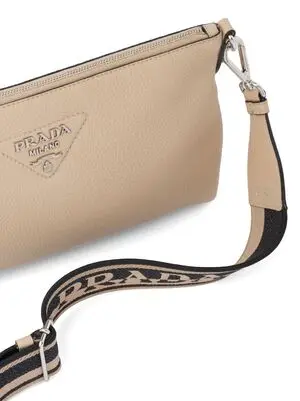 Prada Flou Logo-plaque Shoulder Bag
