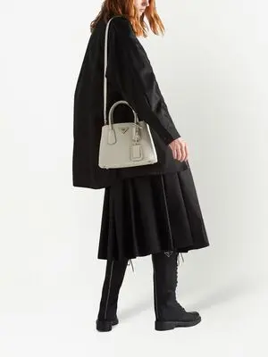 Prada Double Saffiano Leather Tote Bag - White