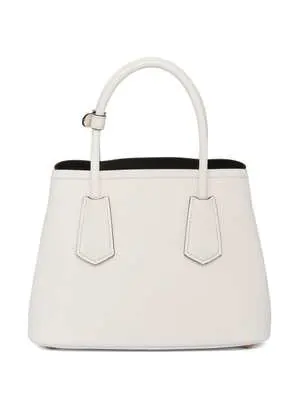 Prada Double Saffiano Leather Tote Bag - White