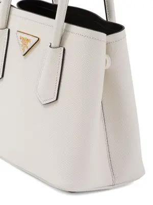 Prada Double Saffiano Leather Tote Bag - White