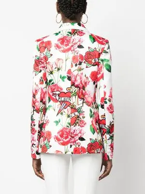 Philipp Plein Love Floral-print Blazer