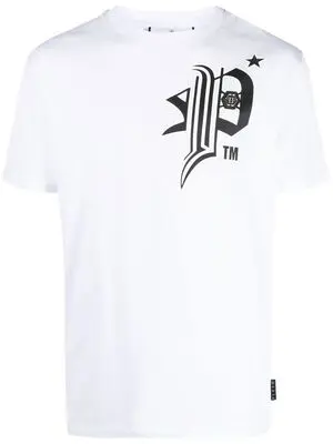 Philipp Plein Gothic Plein Cotton T-shirt - White