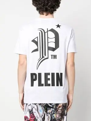 Philipp Plein Gothic Plein Cotton T-shirt - White