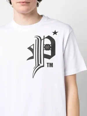Philipp Plein Gothic Plein Cotton T-shirt - White