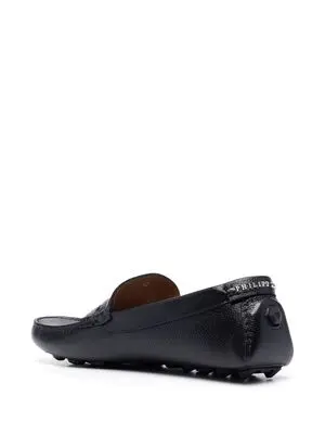 Philipp Plein Logo Moccasin Loafers - Black