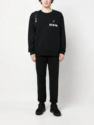 Philipp Plein Logo-patch Drawstring Track Pants - Black